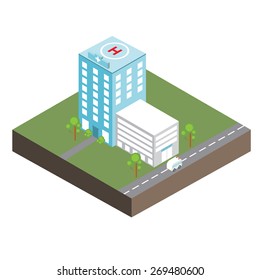 Hospital Isometric Stock Vector (Royalty Free) 269480600 | Shutterstock