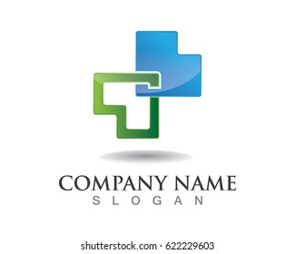 Letter Plus Hospital Logo Design Vector Stock Vector (Royalty Free ...