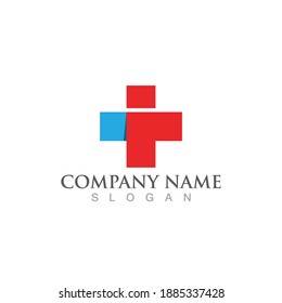 Pill Plus Logo Design Template Vector Stock Vector (Royalty Free ...