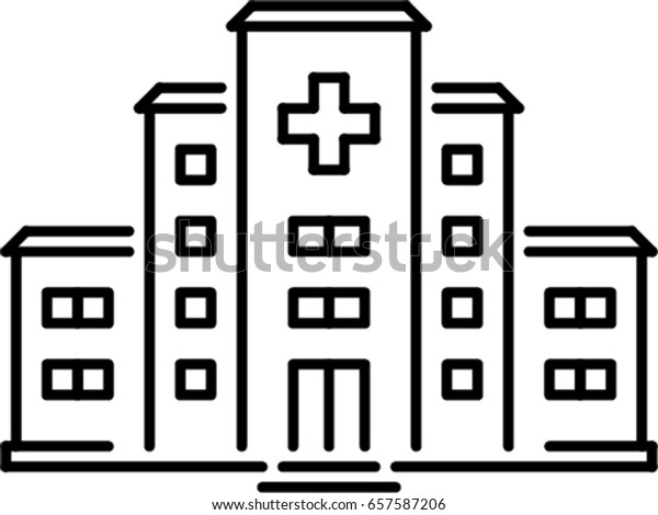 Hospital Outline Icon Stock Vector (Royalty Free) 657587206