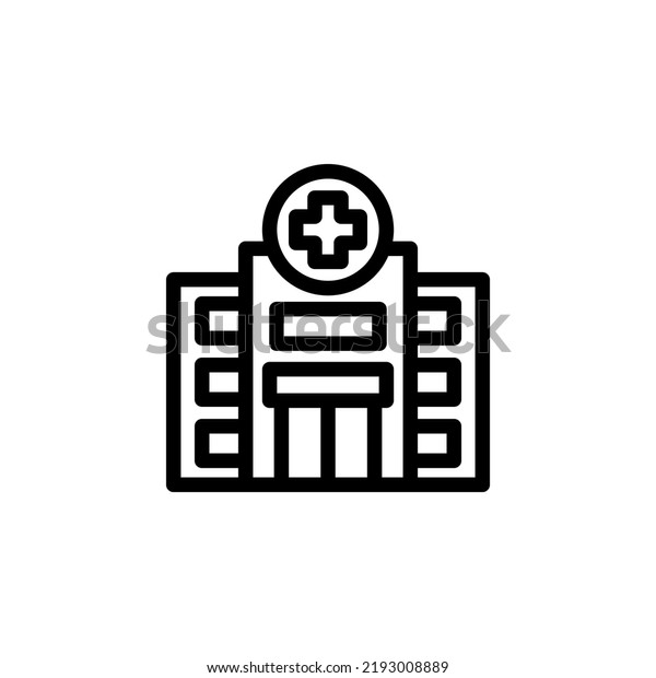 Hospital Outline Icon Vector Stock Vector (Royalty Free) 2193008889 ...