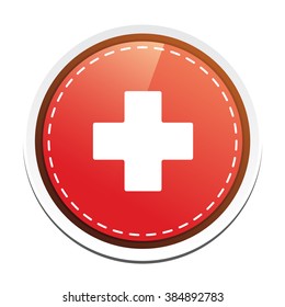 Hospital Plus Sign Button Stock Vector (Royalty Free) 384892783 ...