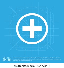 Hospital Plus Sign Button Icon Stock Vector (Royalty Free) 564773416 ...
