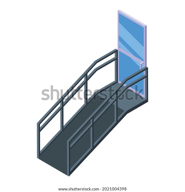 Hospital Ramp Icon Isometric Vector Disabled Stock Vector (Royalty Free ...