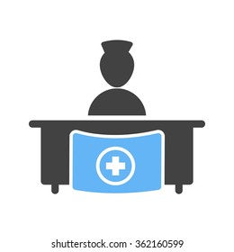 Hospital Medical Reception Icon Vector Image Stock Vector (Royalty Free ...