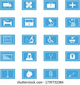 Hospital Sing Logo Template Set Stock Vector (Royalty Free) 1739732384 ...