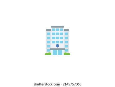 Hospital Vector Isolated Emoticon Hospital Icon Stock Vector (Royalty ...