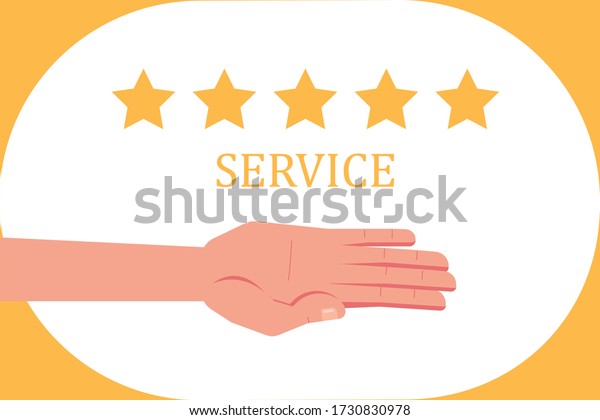 Hospitality Vector Concept Hand Offering 5 Stock Vector (Royalty Free ...