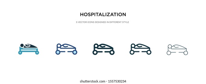 Hospitalization Icon Different Style Vector Illustration Stock Vector ...