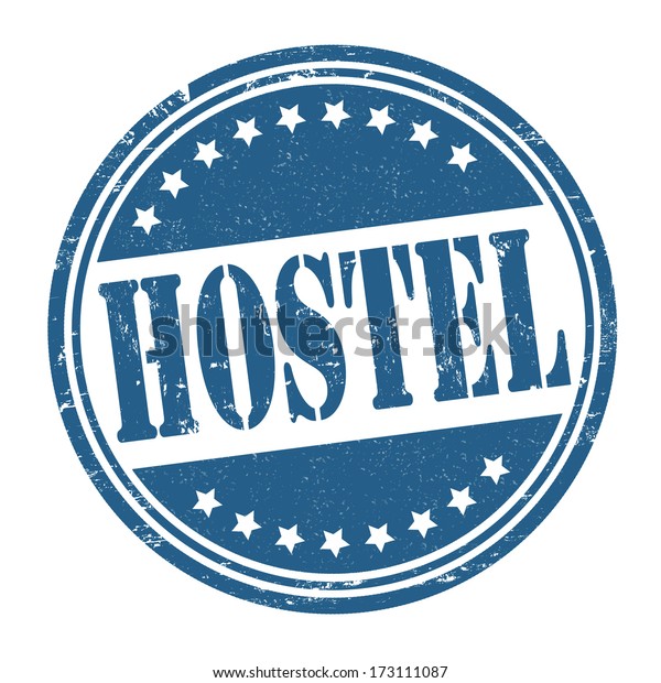 Hostel Grunge Rubber Stamp On White Stock Vector (Royalty Free) 173111087