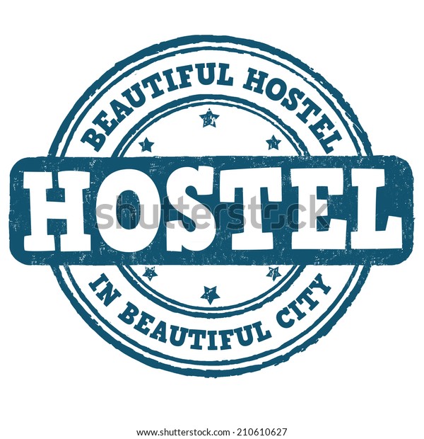 Hostel Grunge Rubber Stamp On White Stock Vector (Royalty Free ...