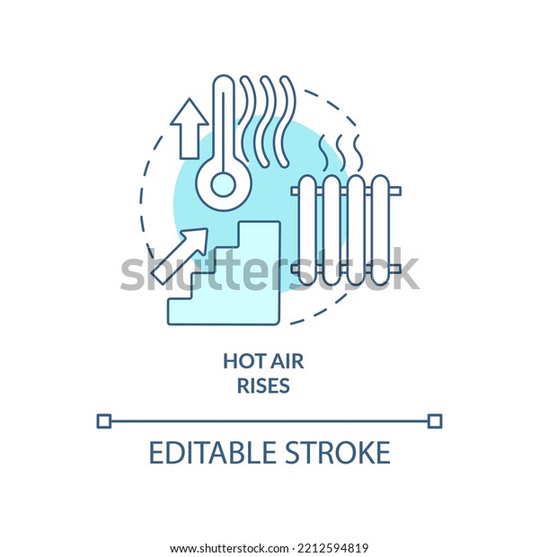 Hot Air Rises Turquoise Concept Iconstay Stock Vector (Royalty Free ...