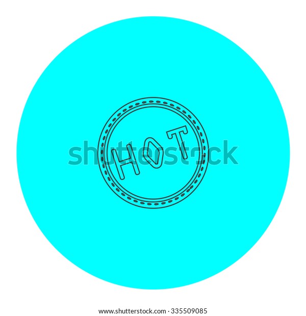 Hot Badge Label Sticker Black Outline Stock Vector (Royalty Free ...