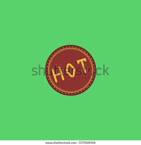 Hot Badge Label Sticker Icon Vector Stock Vector (Royalty Free ...