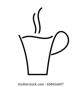Hot Beverage Cup Outline Drawing Design Stock Vector (Royalty Free ...