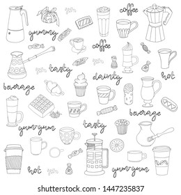 Hot Beverage Design Elements Collection Stock Vector (Royalty Free ...