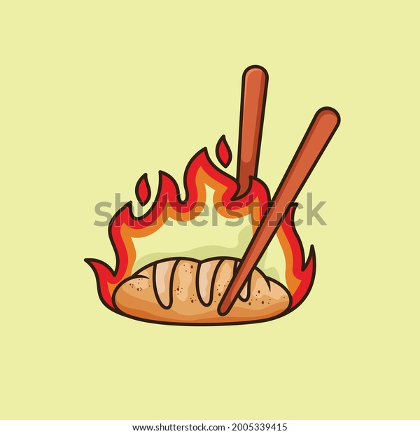 Hot Cake Mascot Logo Design Vector Stock Vector (Royalty Free ...