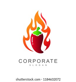 Hot Chili Logo Chili Fire Vector Stock Vector (Royalty Free) 1184632072 ...