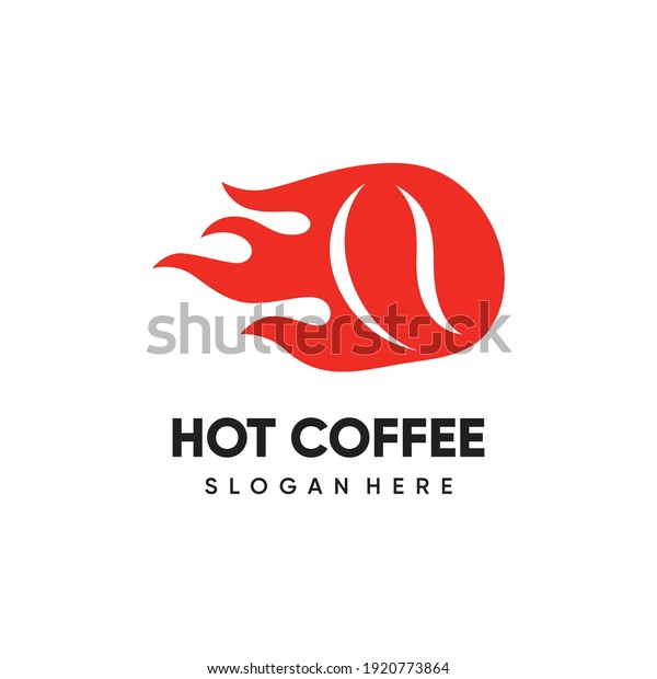 Hot Coffee Bean Fast Logo Bean Stock Vector (Royalty Free) 1920773864 ...