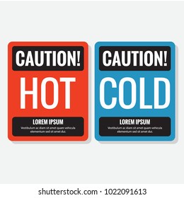 Hot Cold Caution Sign Sticker Text Stock Vector (Royalty Free ...