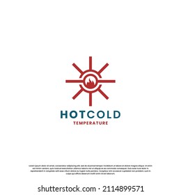 Hot Cold Logo Design Temperature Snow Stock Vector (Royalty Free ...