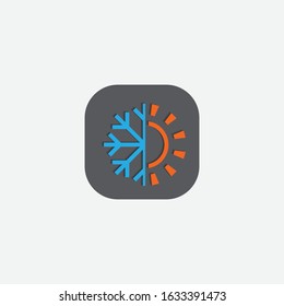 Hot Cold Logo Design Template Heating Stock Vector (Royalty Free ...