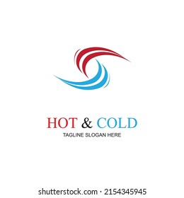 Hot Cold Logo Illustration Design Template Stock Vector (Royalty Free ...