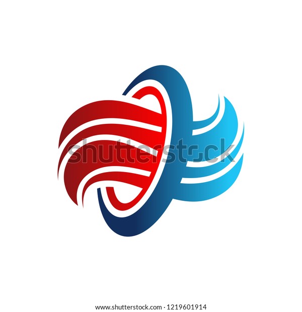 Hot Cold Wave Logo Design Template Stock Vector (Royalty Free ...