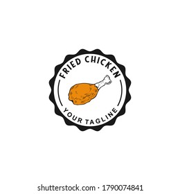 Hot Crispy Fried Chicken Logo Template Stock Vector (Royalty Free ...