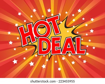 Hot Deal Wording Comic Speech Bubble Stock Vector (Royalty Free ...