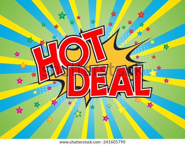 Hot Deal Wording Comic Speech Bubble Stock Vector (Royalty Free) 241605790