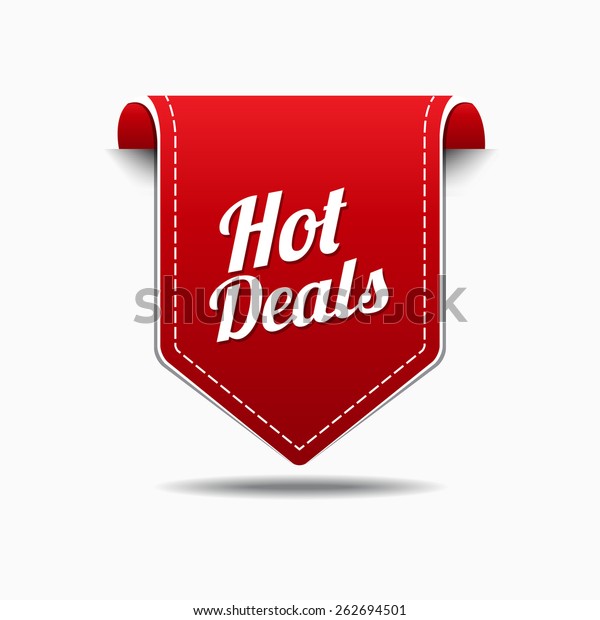 Hot Deals Red Vector Icon Design Stock Vector (Royalty Free) 262694501 ...