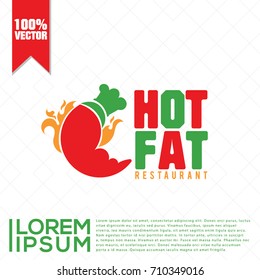 Hot Fat Restaurant Logo Vector Stock Vector (Royalty Free) 710349016 ...