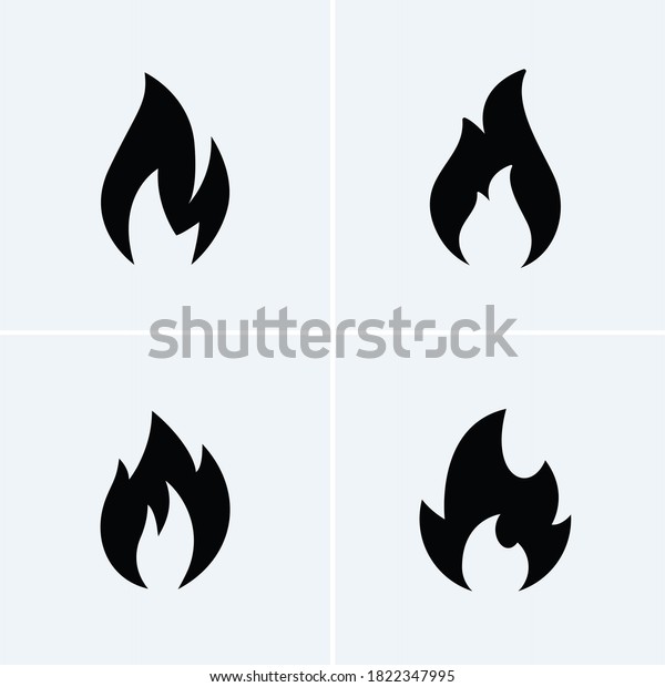 Hot Fire Symbol Flat Vector Icon Stock Vector (Royalty Free) 1822347995 ...