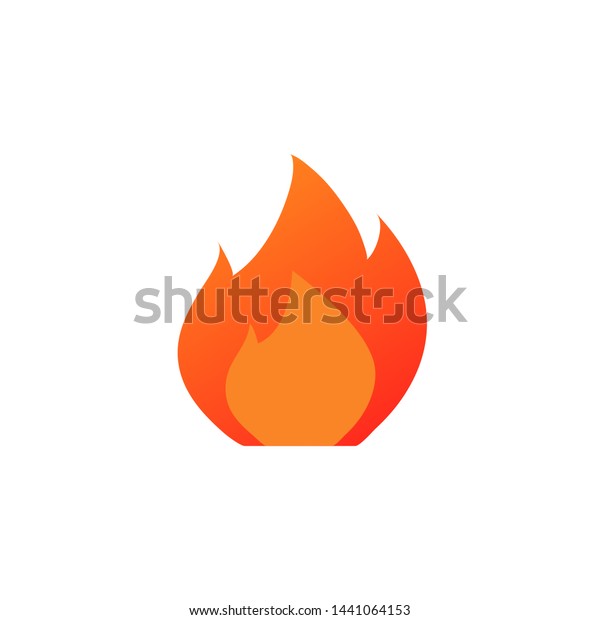 Hot Flame Icon Vector Illustration Stock Vector (Royalty Free ...