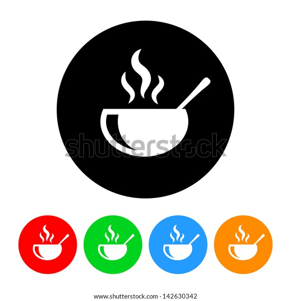 Hot Food Icon Stock Vector (Royalty Free) 142630342