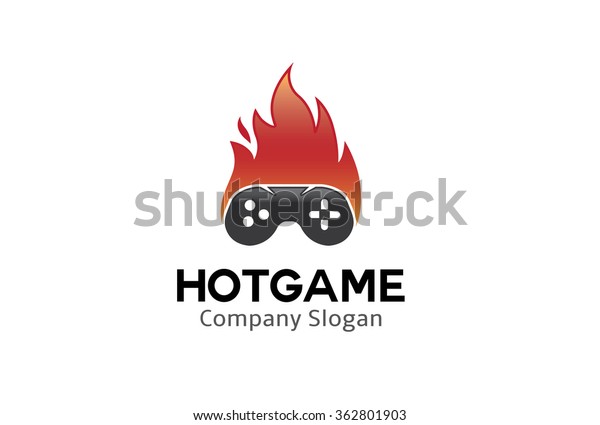 Hot Game Logo Design Illustration Stock Vector (Royalty Free) 362801903