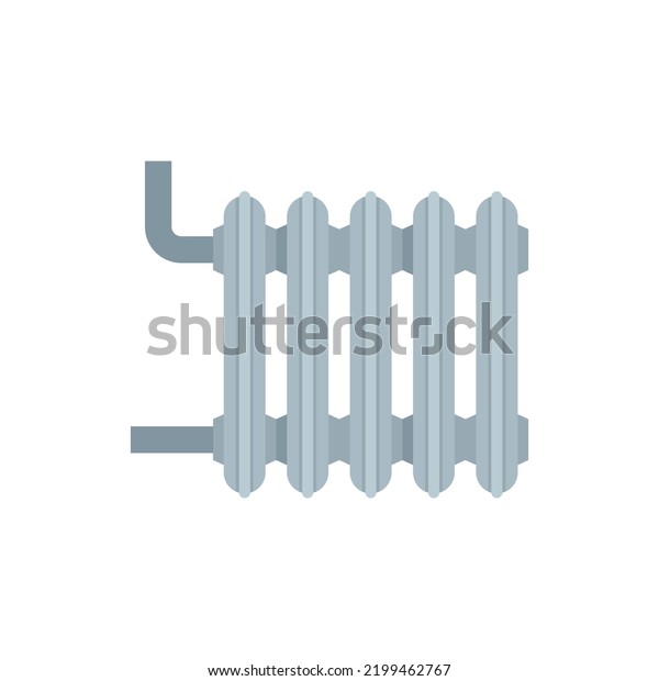 Hot House Radiator Icon Flat Illustration Stock Vector (Royalty Free ...