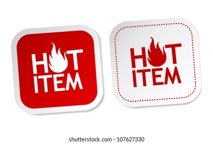 Hot Item Stickers Stock Vector (Royalty Free) 107627330 | Shutterstock