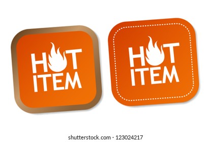 Hot Item Stickers Stock Vector (Royalty Free) 123024217 | Shutterstock