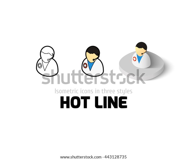 Hot Line Icon Vector Symbol Flat Stock Vector (Royalty Free) 443128735 ...