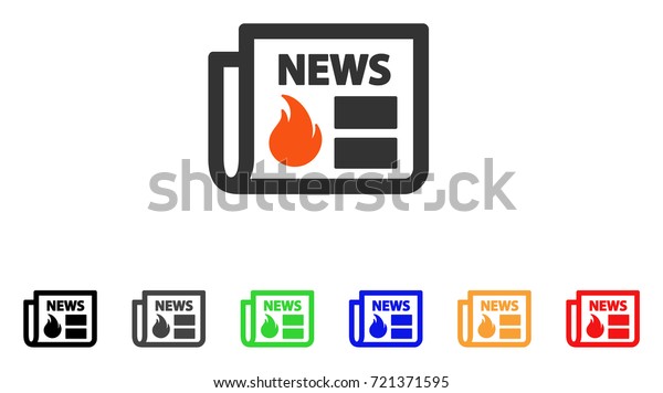Hot News Icon Vector Illustration Style Stock Vector (Royalty Free ...