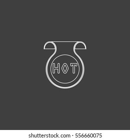 Hot Outline Vector Icon Contour Line Stock Vector (Royalty Free ...