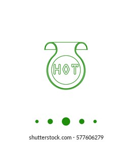 Hot Outline Vector Icon Contour Line Stock Vector (Royalty Free ...