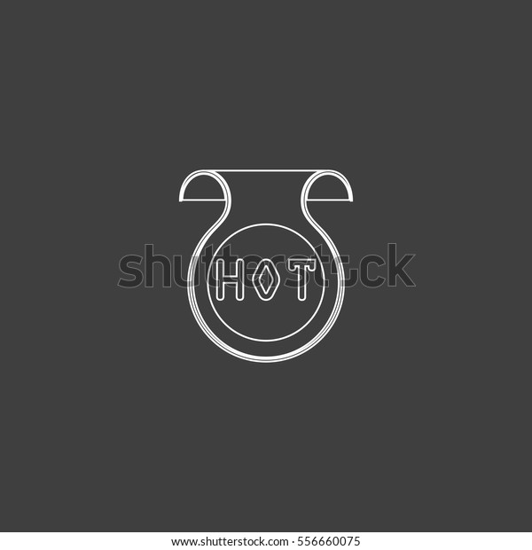 Hot Outline Vector Icon Contour Line Stock Vector (Royalty Free ...