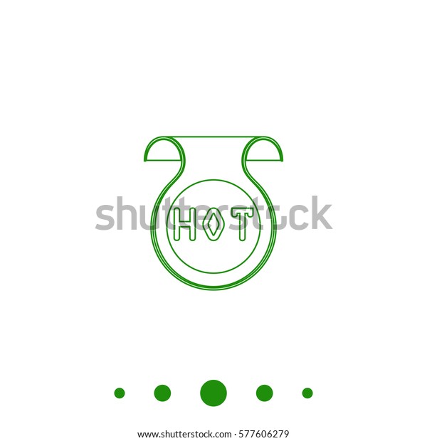 Hot Outline Vector Icon Contour Line Stock Vector (Royalty Free ...