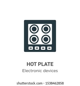 Hot Plate Vector Icon On White Stock Vector (Royalty Free) 1538462858 ...