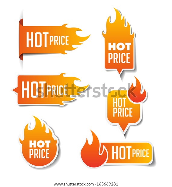 Hot Price Sales Labels Stock Vector (Royalty Free) 165669281 | Shutterstock