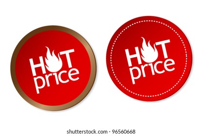 Hot Price Stickers Stock Vector (Royalty Free) 96560668 | Shutterstock