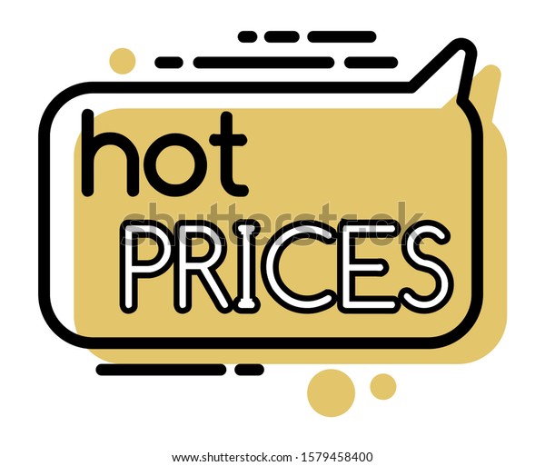 Hot Prices On Products Shops Yellow Stock Vector (Royalty Free ...